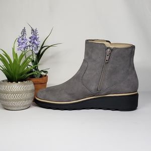Clarks | Shoes | Clarks Womens Sharon Swing Suede Anklehigh Boot | Poshmark